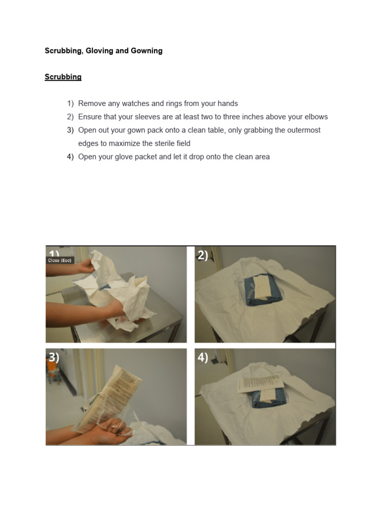 Scrubbing Gloving and Gowning and Normal Delivery 6 | PDF | Vagina | Hand