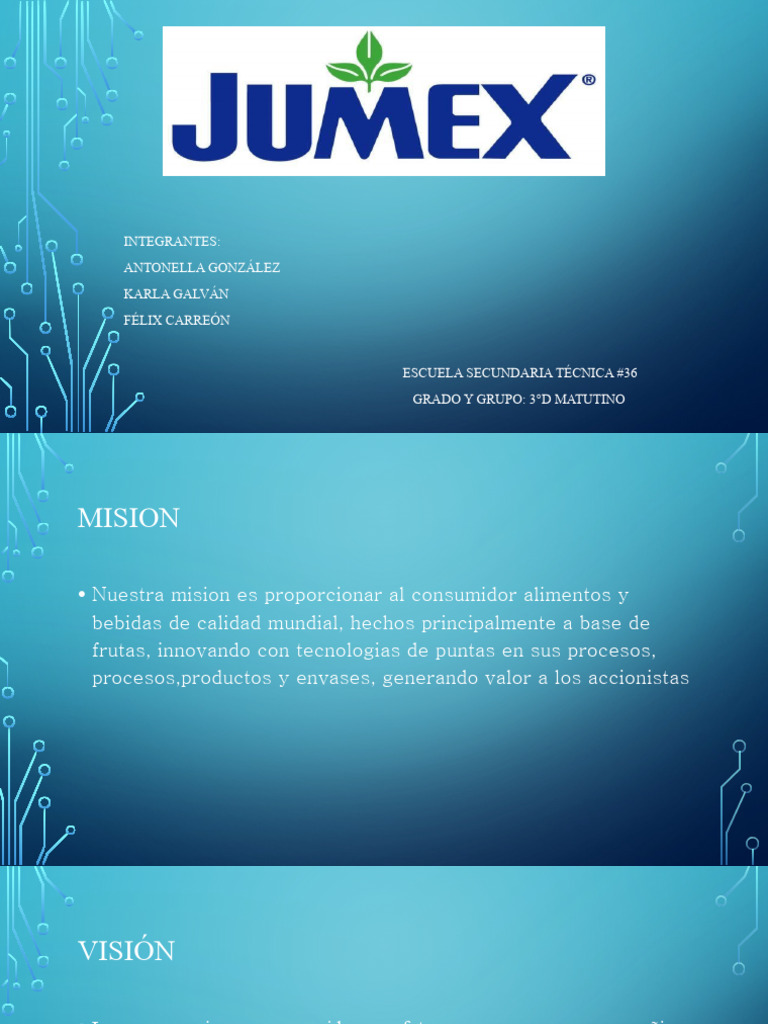 Misión y visión de Jumex | PDF