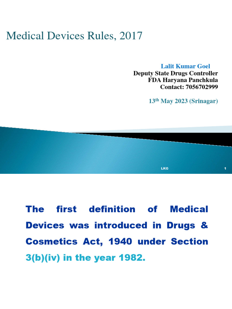 Medical Devices Rules 2017 | PDF | Medical Device | Health Care