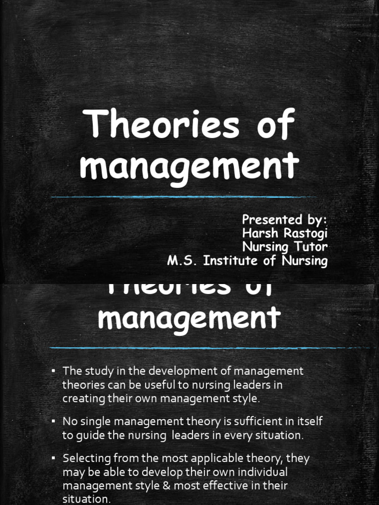 Theories of Management | PDF | Motivation | Motivational