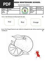 Nursery English Test Paper PDF | PDF | Orthography | Written Communication