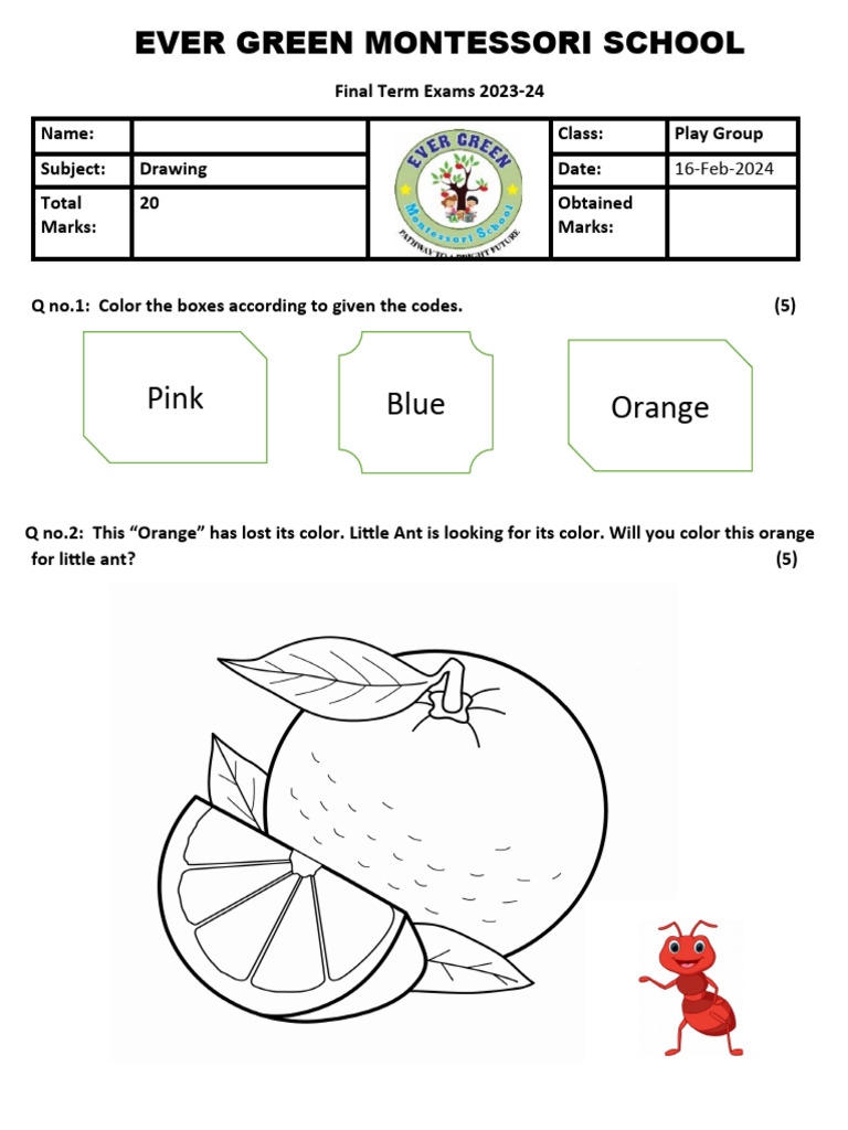 Class Play Group Drawing Paper | PDF