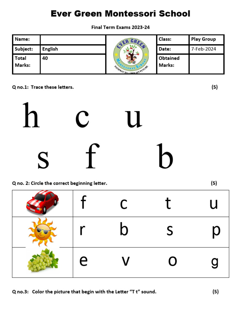 Class Play Group English Paper | PDF