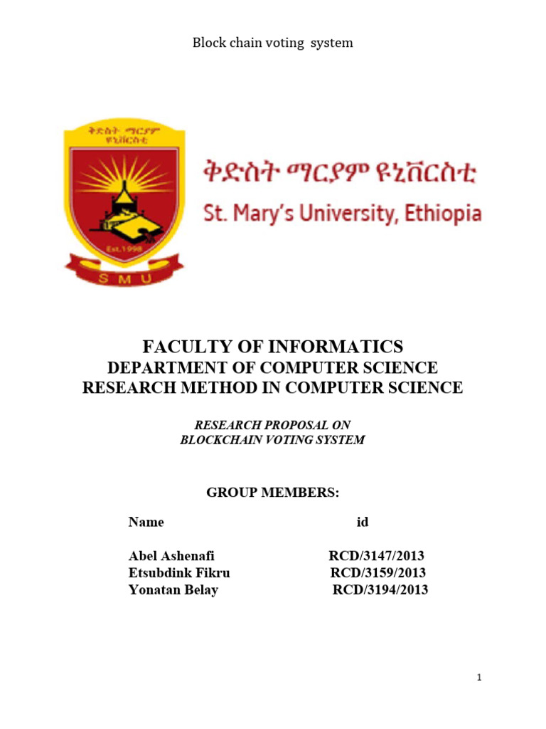Research Proposal | PDF | Electronic Voting | Computer Security