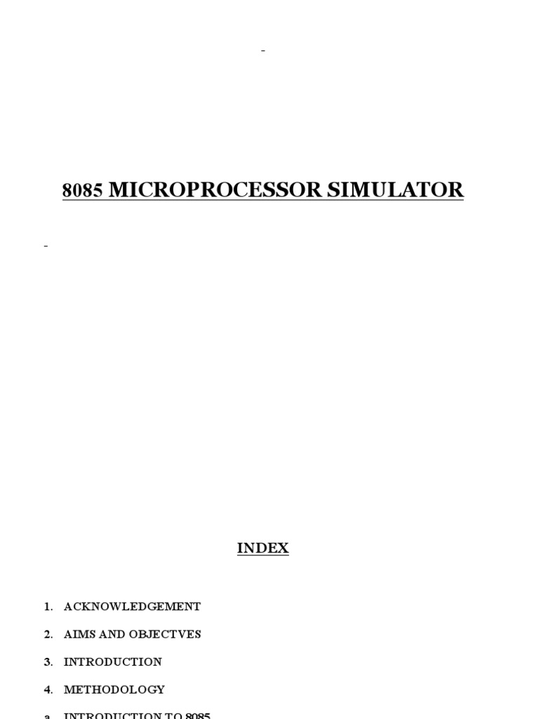 8085 Microprocessor Simulator | PDF | Assembly Language | Databases