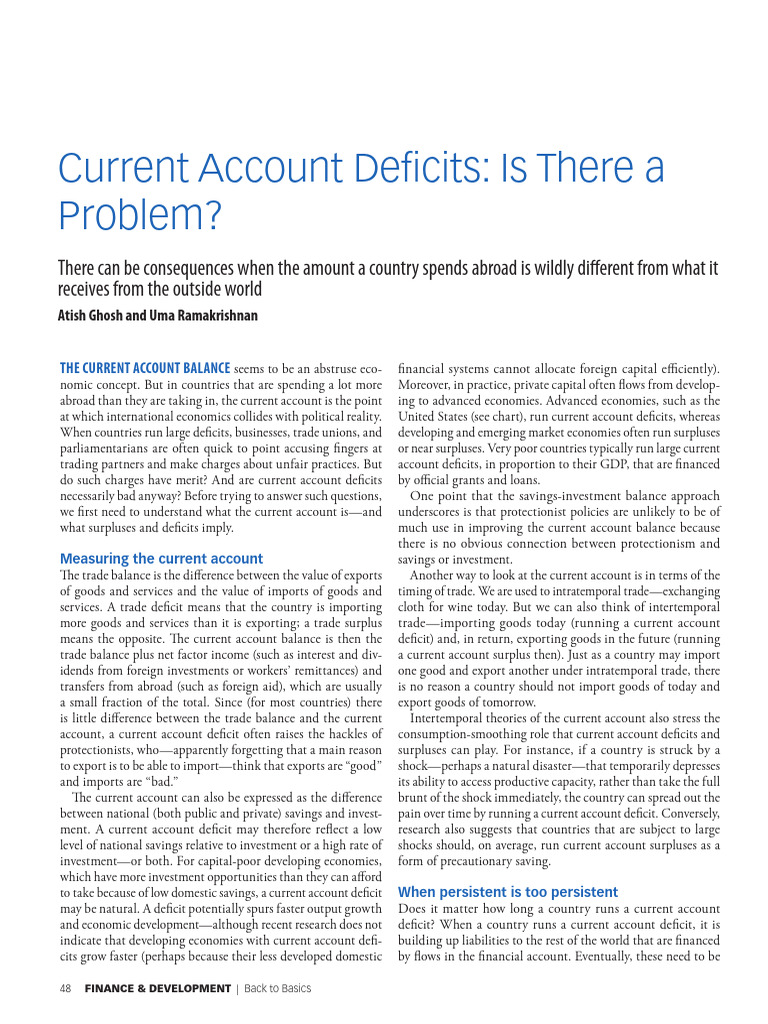 Ghosh Current Account Deficits | PDF | Government Budget Balance ...