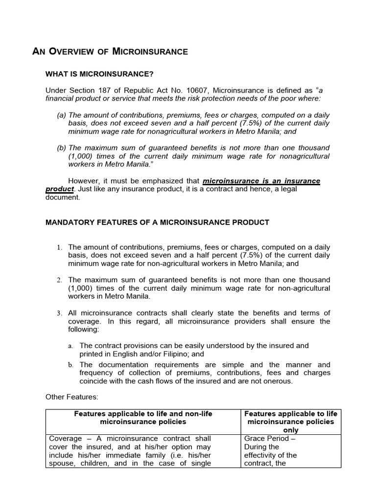 Micro Insurance | PDF