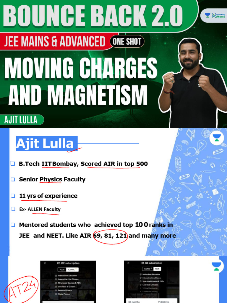 19 NOV Moving Charges and Magnetism Bounce Back 2.0 | Download Free PDF | Magnetic Field ...