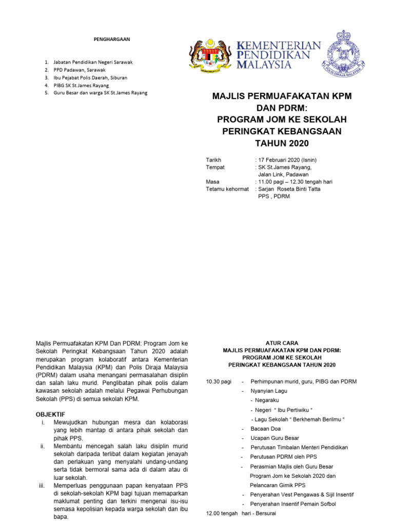 Buku Program Jom Ke Sekolah | PDF