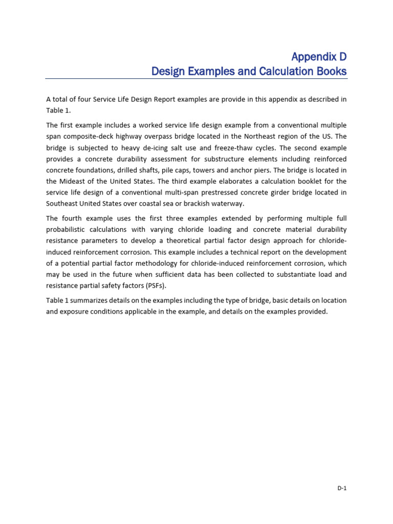 Appendix D-Design Examples v0F | PDF | Concrete | Cement
