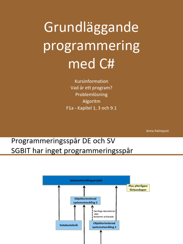 F1a-Introduktion 13 Och 9.1 2023 v3 | PDF