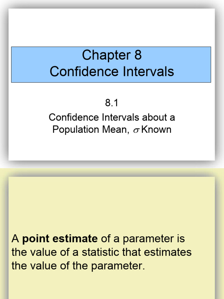 Chap08 01 | PDF | Confidence Interval | Estimator