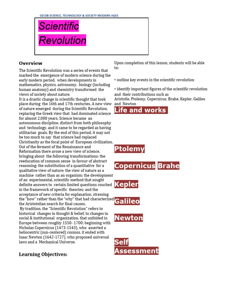 5 Scientific Revolution | PDF | Apsis | Tycho Brahe