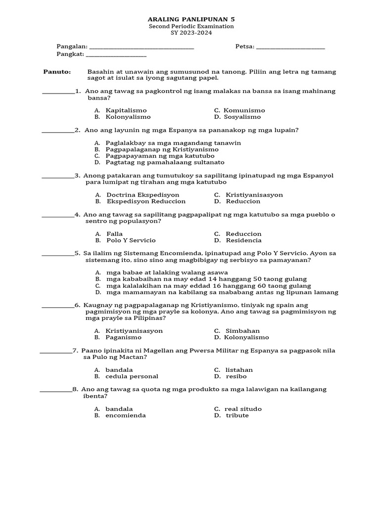 Ap 5 - Q2 - PT - New | PDF
