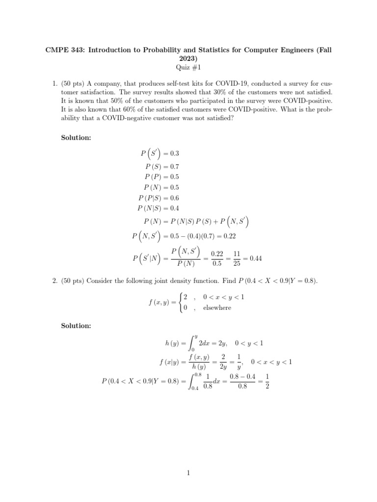 Examples For Bayes Theorem and Conditional Probability Function | PDF