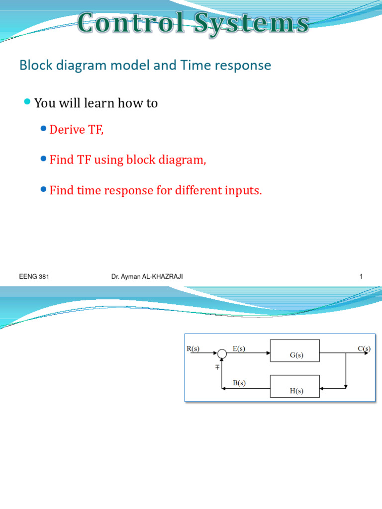 03 BD Reduction + Time Response | PDF | Damping | Telecommunications Engineering