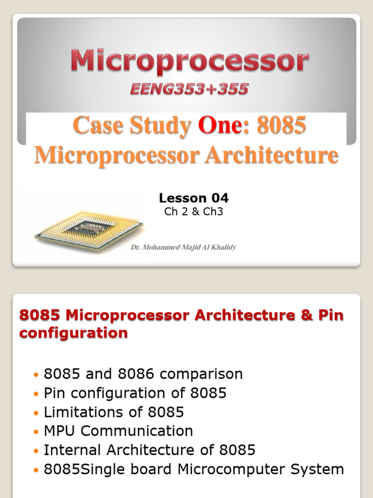 MIC 04 - Case Study One 8085 MPU | PDF | Electrical Engineering | Digital Electronics