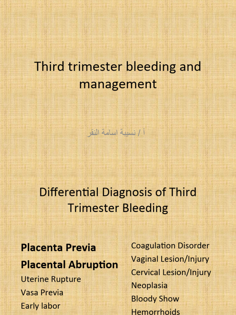 Third Trimester Bleeding 12 | PDF | Childbirth | Placenta