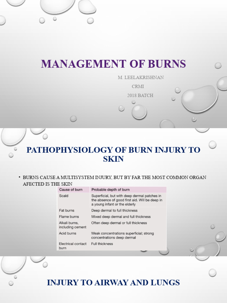 Management of Burns | PDF | Home & Garden