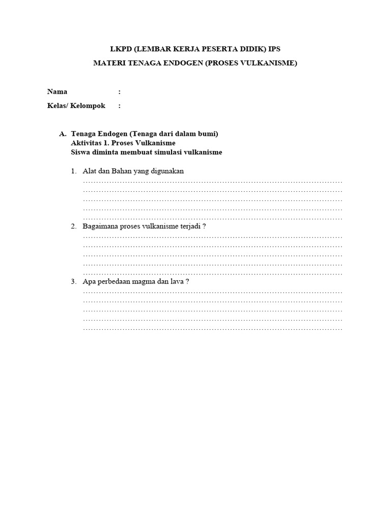 LKPD Ips Kelas 8 | PDF