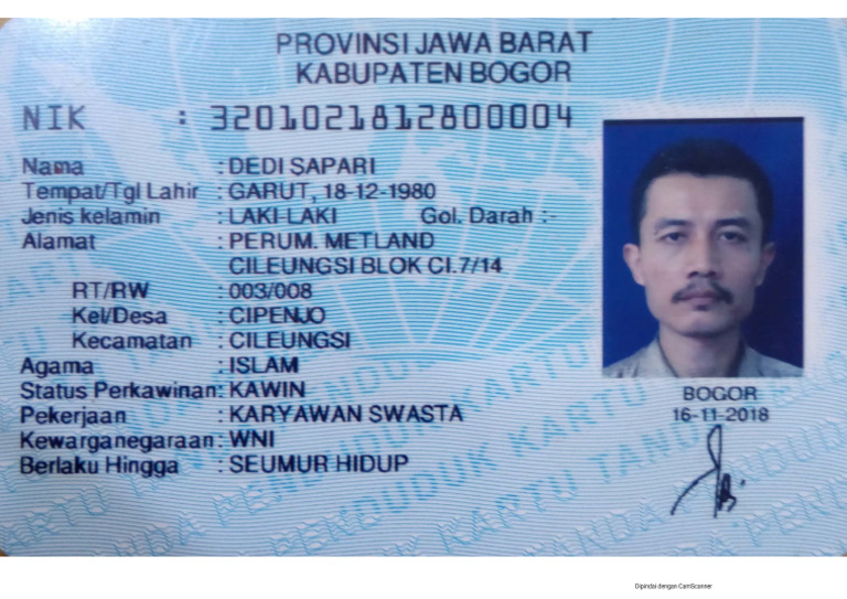 KTP Dedi Sapari | PDF