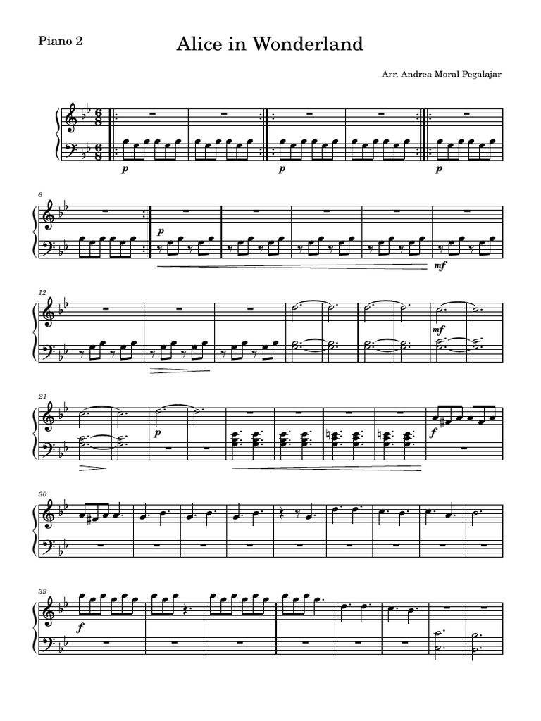 Alice in wonderland 3 pianos-Piano_2 | PDF