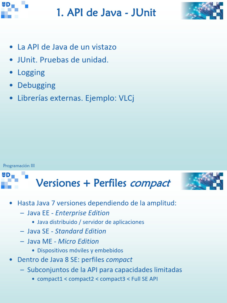 PIII 01 API-JUnit | PDF | Java (lenguaje de programación) | Ciencias de la Computación