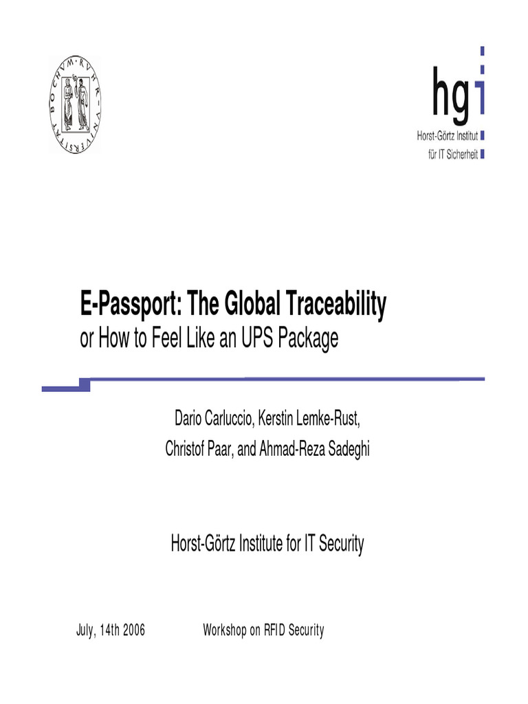 015 - E-Passport Global Traceability | PDF | Crime Prevention | Securities