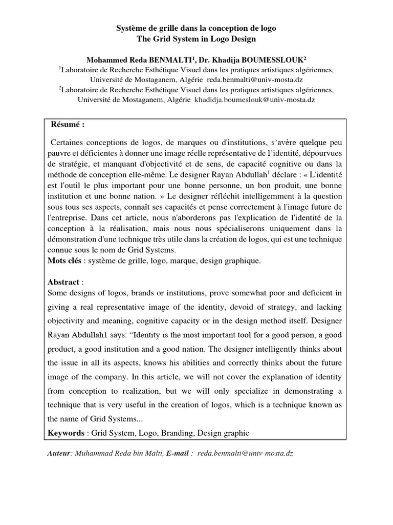 Système de Grille Dans La Conception de Logo | PDF | Logos | la perception