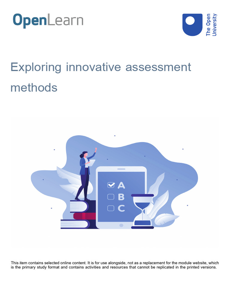 The Open University - Exploring Innovative Assessment Methods | PDF | Educational Assessment ...