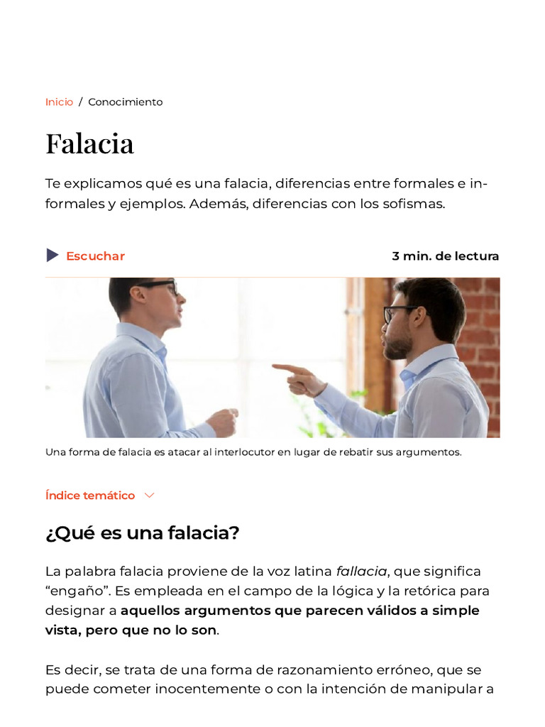 Falacia - Qué Es, Concepto, Tipos, Ejemplos y Sofismas | PDF | Falacia ... Falacia - Qué Es, Concepto, Tipos, Ejemplos y Sofismas | PDF | Falacia ...