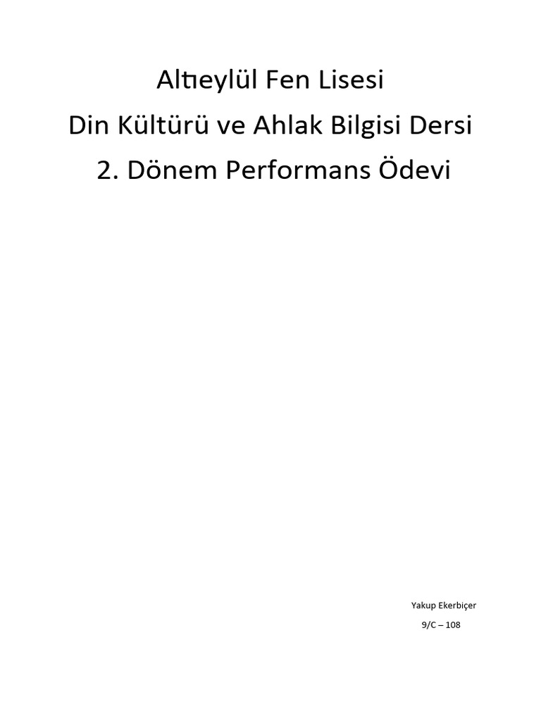 Di̇n Performans | PDF
