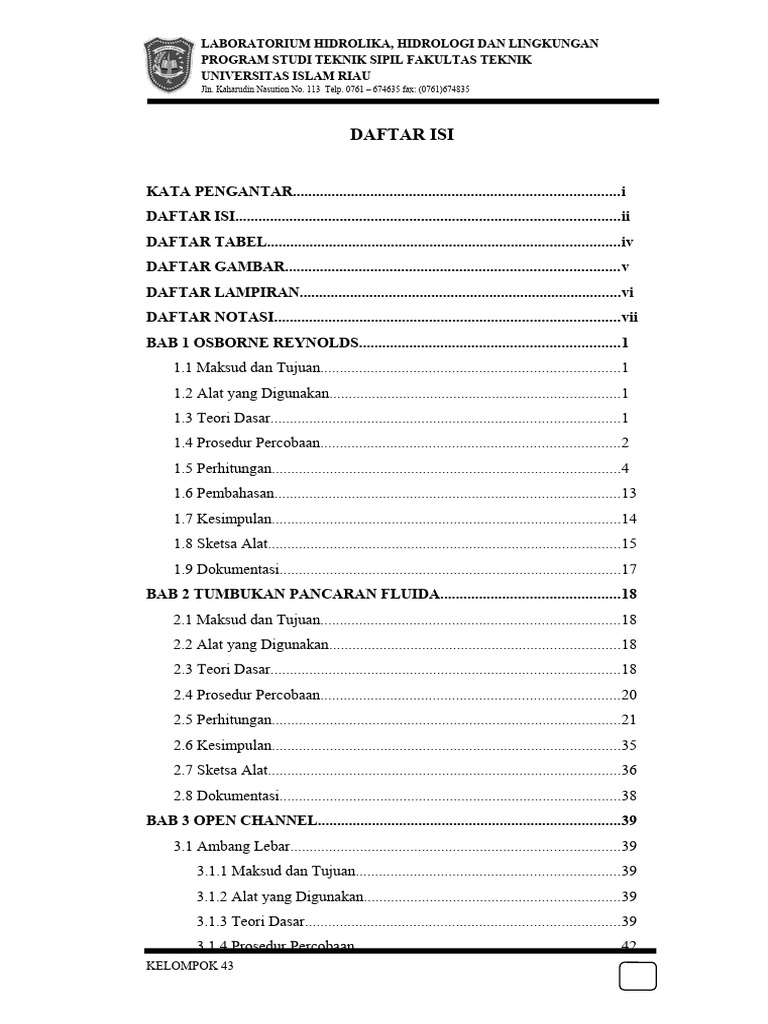 Panduan Praktikum Hidrolika UIR | PDF | Komputer | Teknologi & Rekayasa