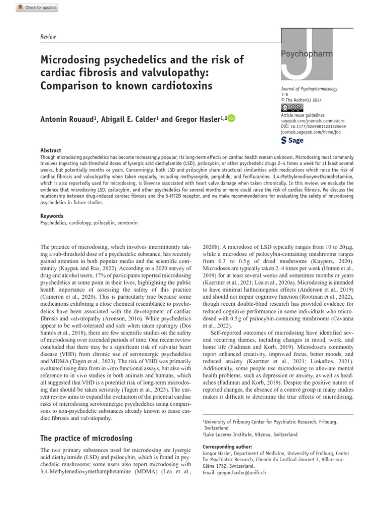 Microdosing Psychedelics: Cardiac Risks | PDF | Psychedelic Drugs | Psilocybin
