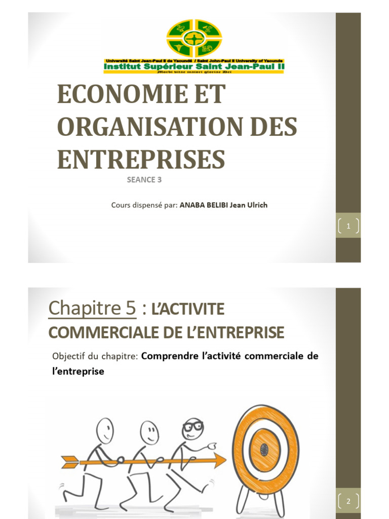 Economie Et Organisation Des Entreprises Séance 3 | PDF | Marque | Commercialisation