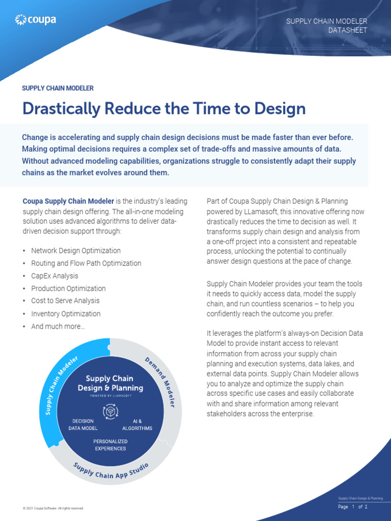 Coupa Supply Chain Modeler Overview | PDF