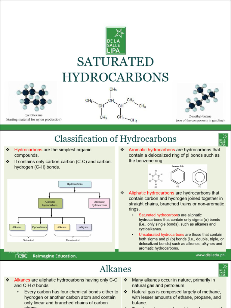 Saturated-Hydrocarbons | PDF | Alkane | Hydrocarbons