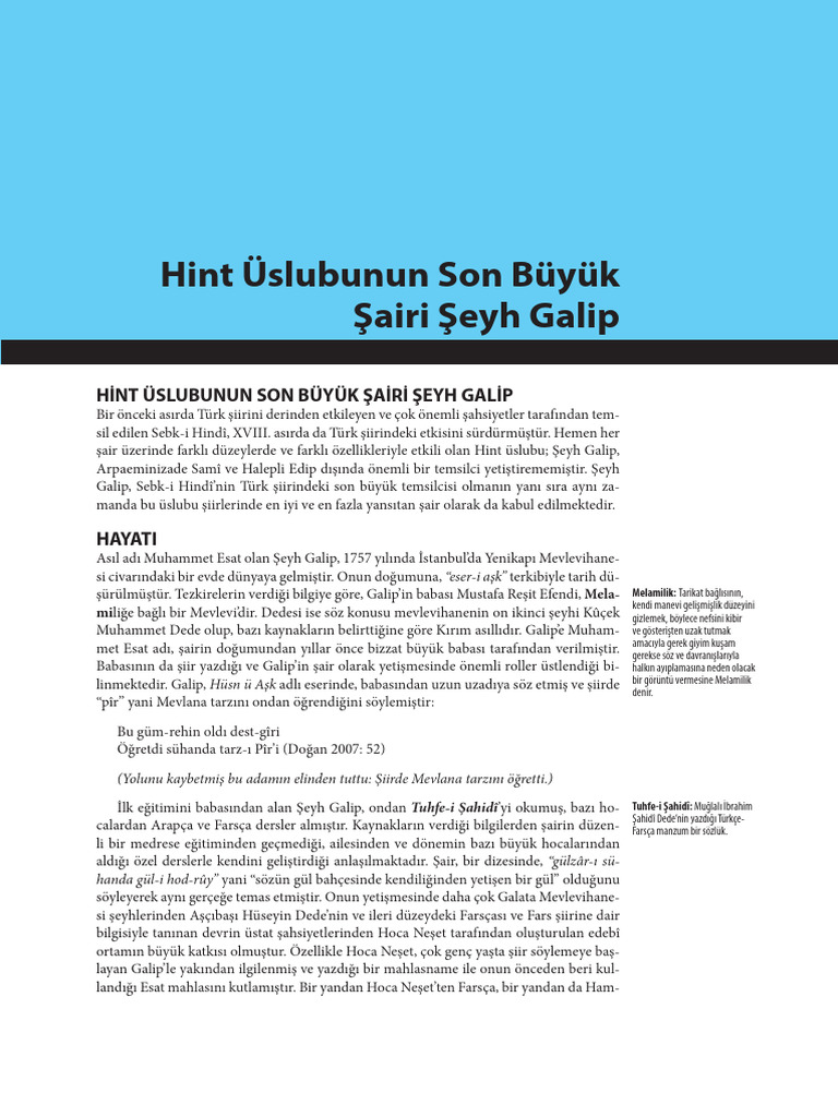 Seyh Galip-Husn U Ask | PDF