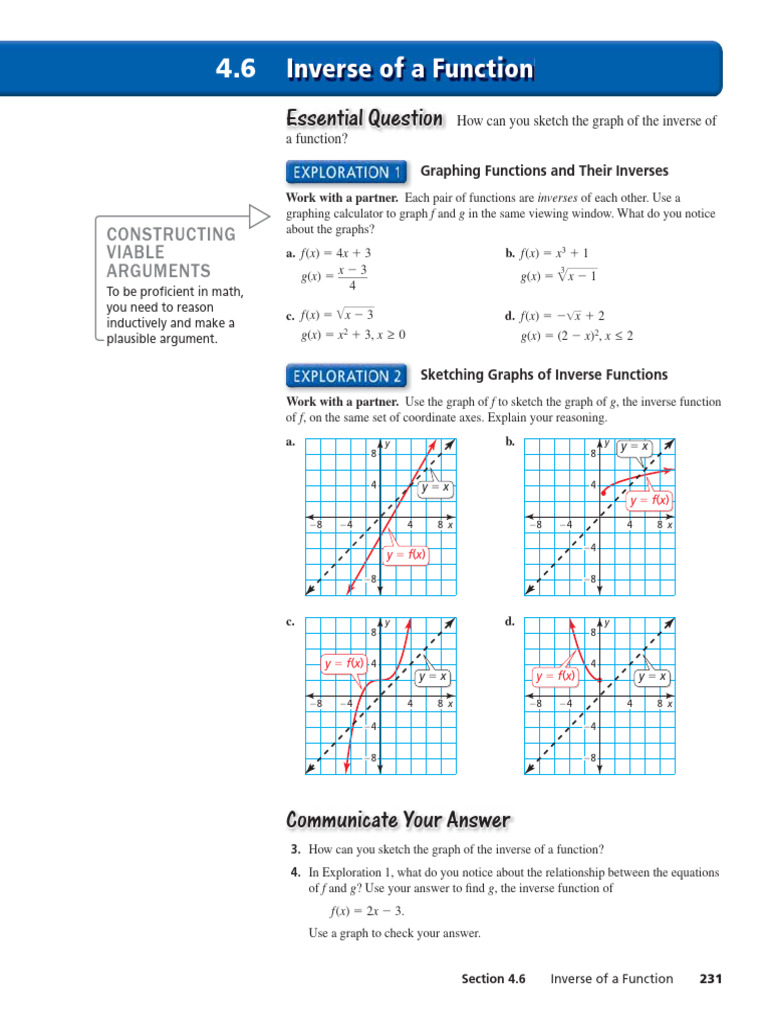 Inverse Function | PDF | Function (Mathematics) | Sphere
