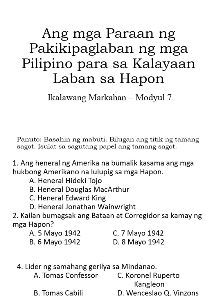 Module7 Aralin1 | PDF