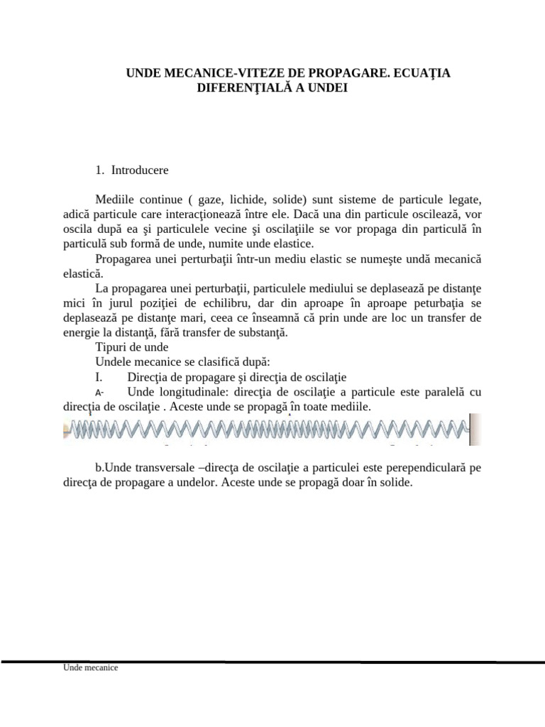 Curs Unde Mecanice | PDF