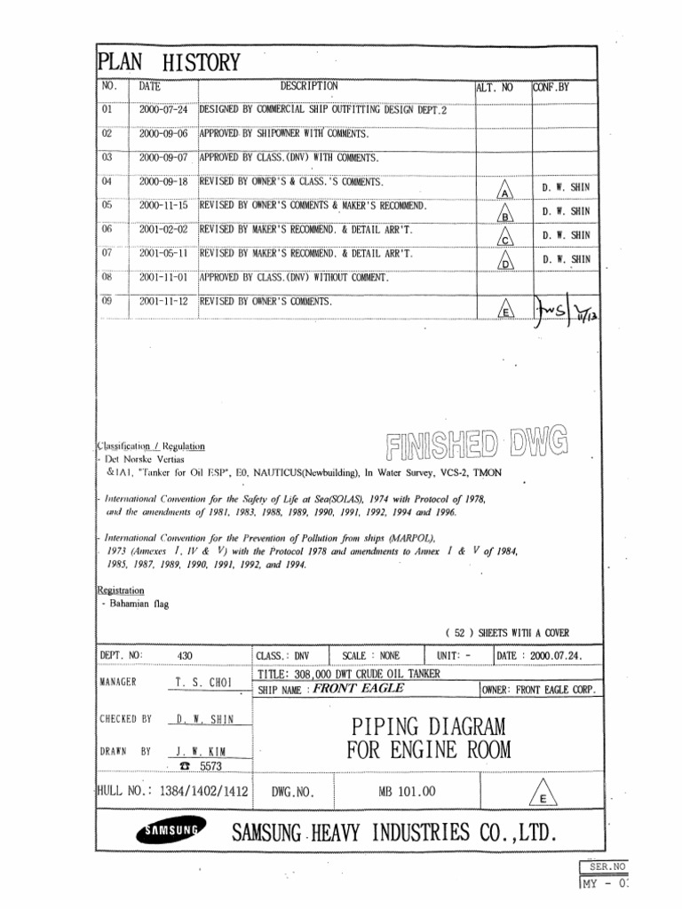 My 03 Piping Diagram in Engine Room (Booklet) | PDF