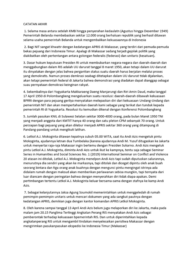 Catatan Akhir | PDF | Politik
