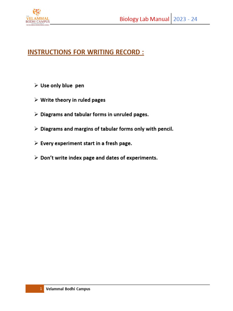 Class 12 Biology Lab Manual 2023-24 | PDF | Dominance (Genetics) | Meiosis