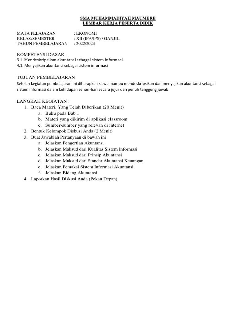 3.1. LKPD Sia 1 | PDF