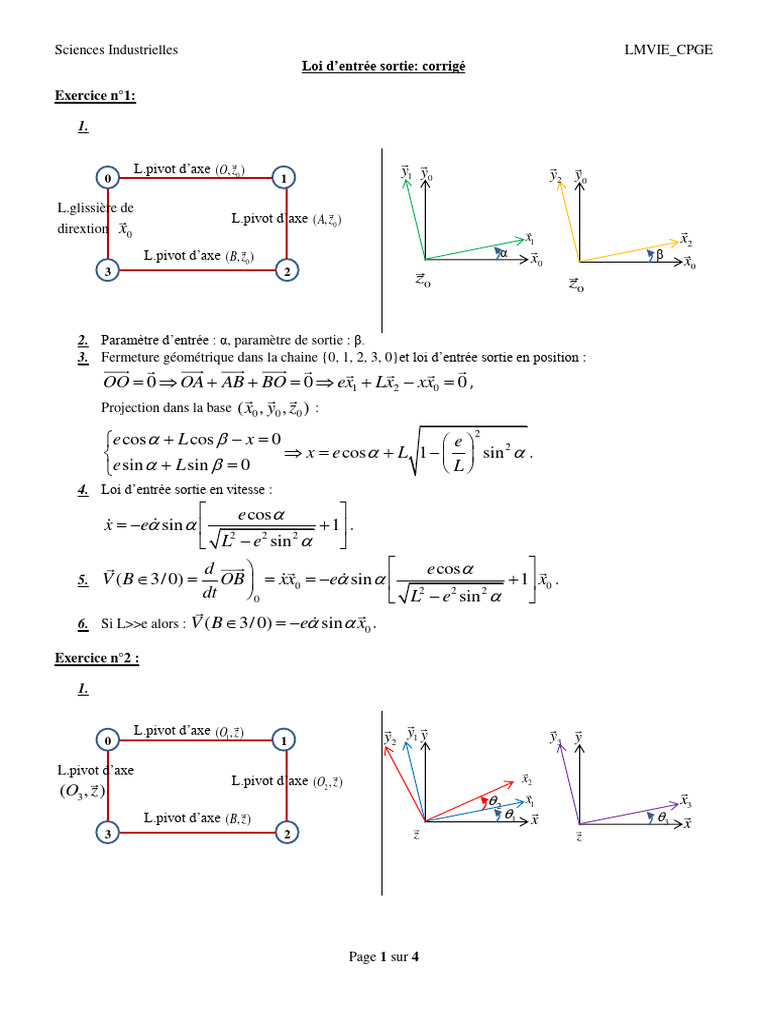 Loi E-S - Corrigé | PDF