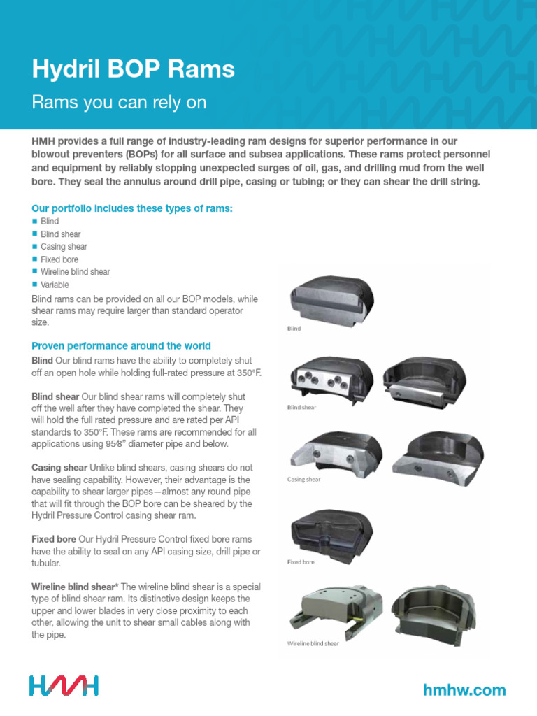 BOP Rams for Oil & Gas Safety | PDF | Casing (Borehole) | Chemical ...