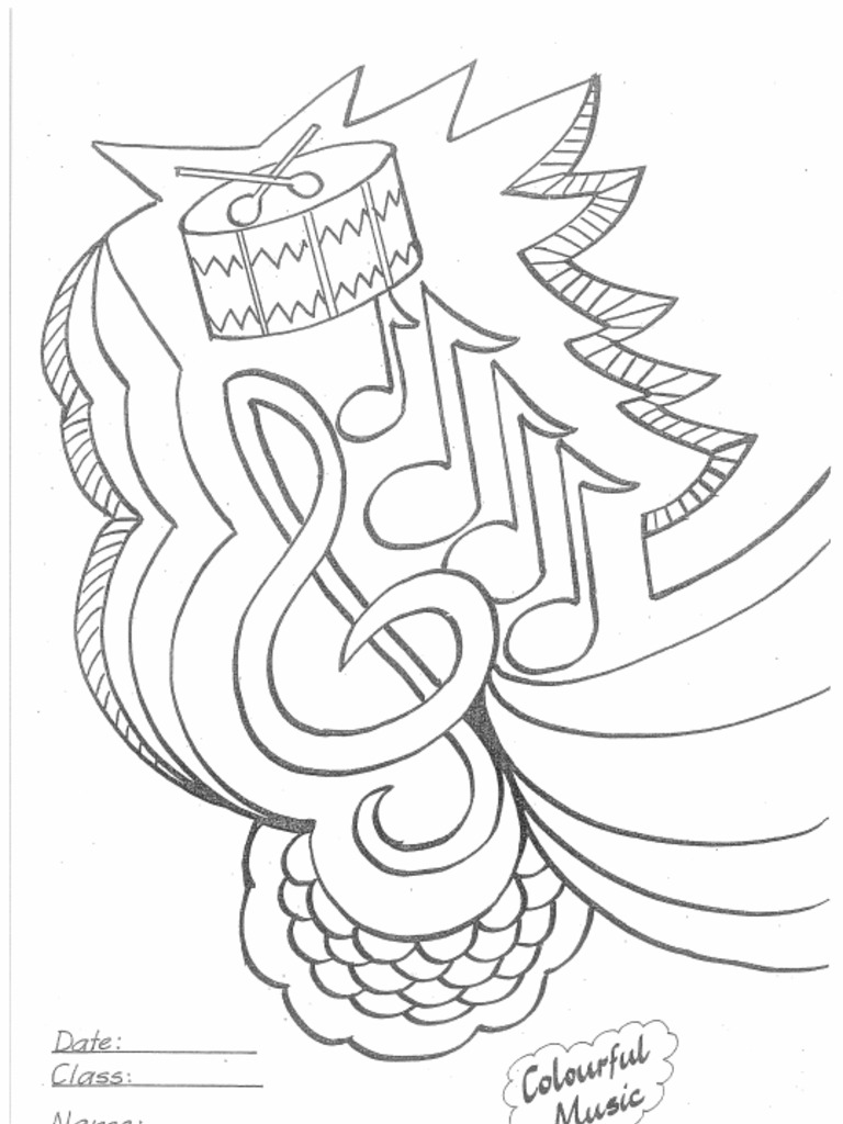 Music Treble Clef Colouring | PDF