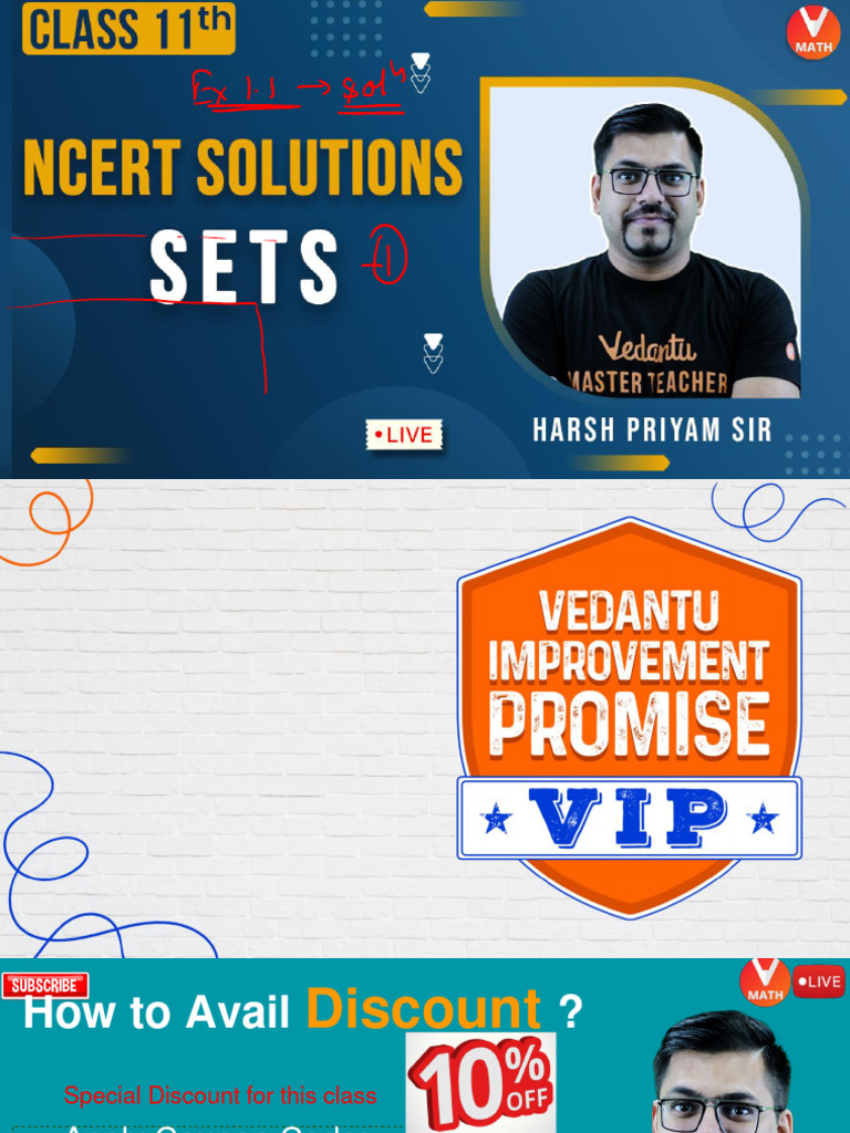 UMANG Class 11th - Sets - Exercise 1.1 - VMath - New | PDF | Teaching Methods & Materials