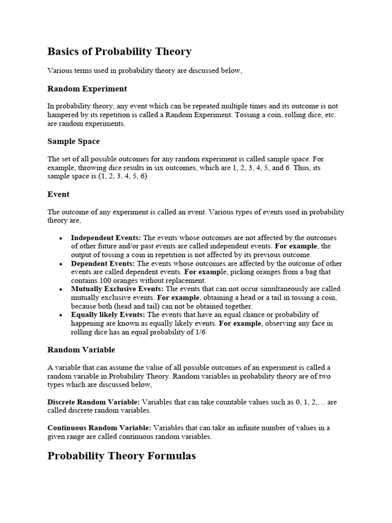 Probability Theory | PDF | Probability Theory | Probability